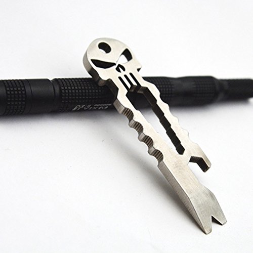 Pomrone Edelstahl EDC Multi-Purpose Skeleton Crowbar Schlüsselanhänger ...