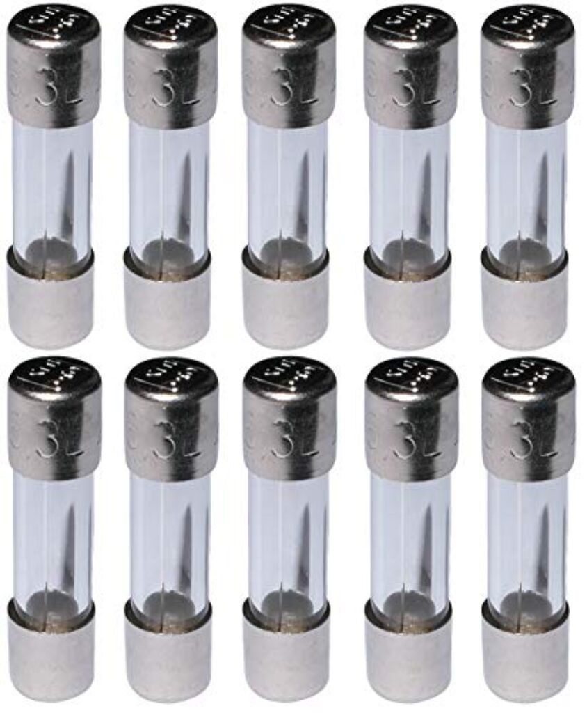 Aerzetix - Satz von 10 Glassicherungen Glasrohr Sicherungen 2cm 20mm 5mm 5x20mm 220V 250V 0.8A ...