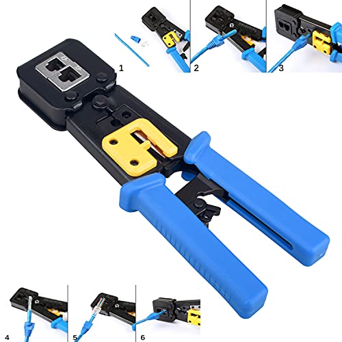 RJ45 Crimp Tool Ratcheting Hand Tools For Ethernet 6P 8P ...